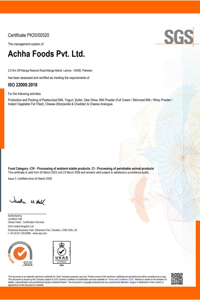Achaa E-mart has PSM and SANHA certifications – Achha Foods
